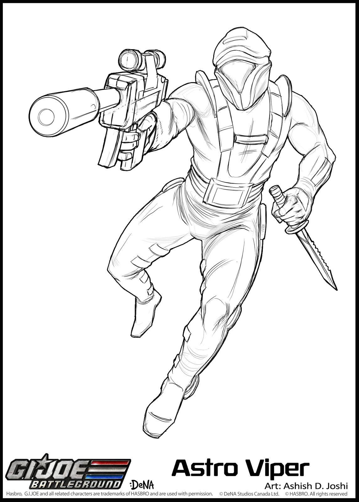ATOMIC HERMIT: G.I.JOE Battleground line Art