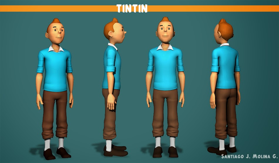Santiago Molina: Modelado Tintin - Tintin Model