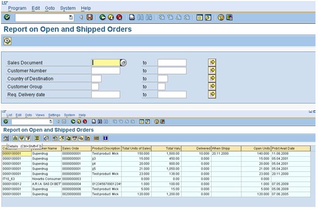 SAP Helps: Report on Open and Shipped Orders