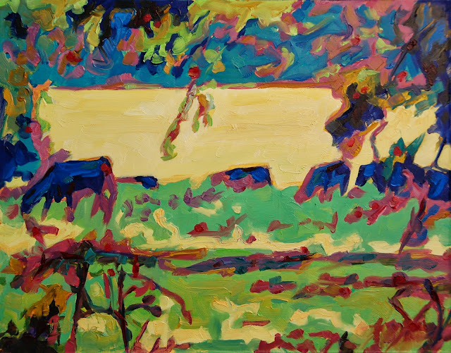 BERTRAM POOLE FINE ART: Texas Cows Grazing in Tree Lined Meadow oil ...