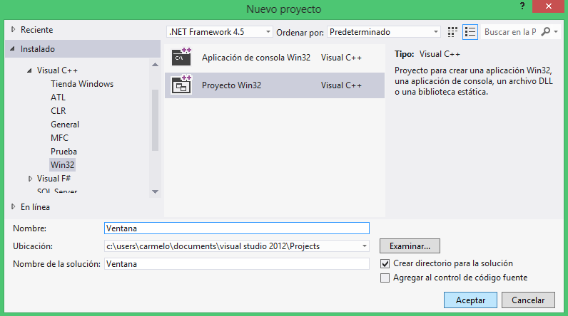 Ventana win32