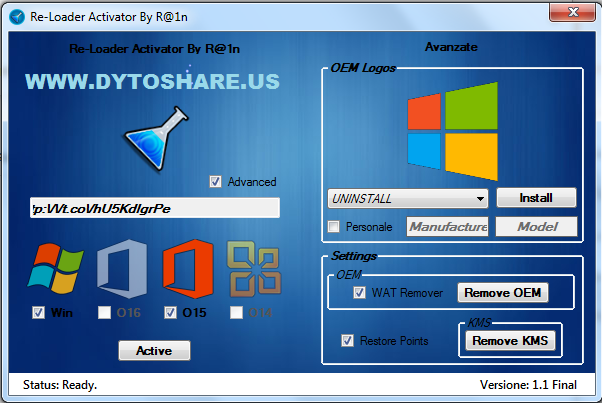 Re-Loader أداة تفعيل جميع اصدارات الويندوز و أوفيس