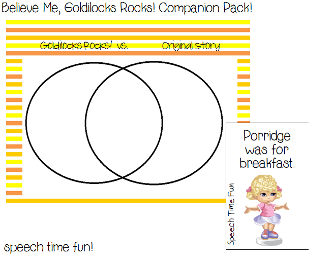 Believe Me, Goldilocks Rocks! Companion Pack! - Speech Time Fun: Speech ...