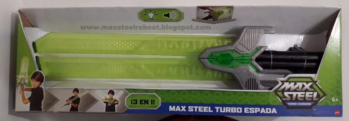 Max Steel Reboot: Max Steel Turbo Espada 2017 verde para juego de rol