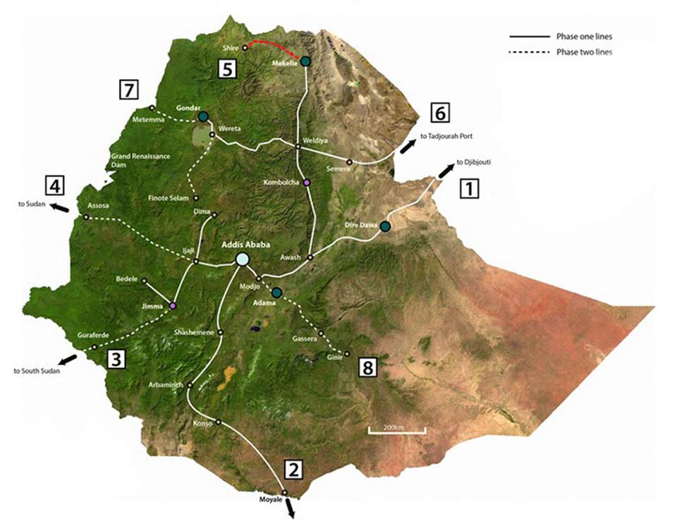 ALIILTIREH: ETHIOPIE: CHEMIN DE FER ligne prevu Mekelle à Shire a été ...