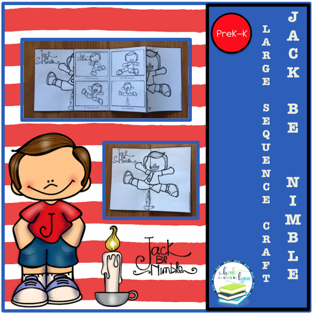 JACK BE NIMBLE LARGE TODDLE SEQUENCE CRAFT ~ Book Units by Lynn