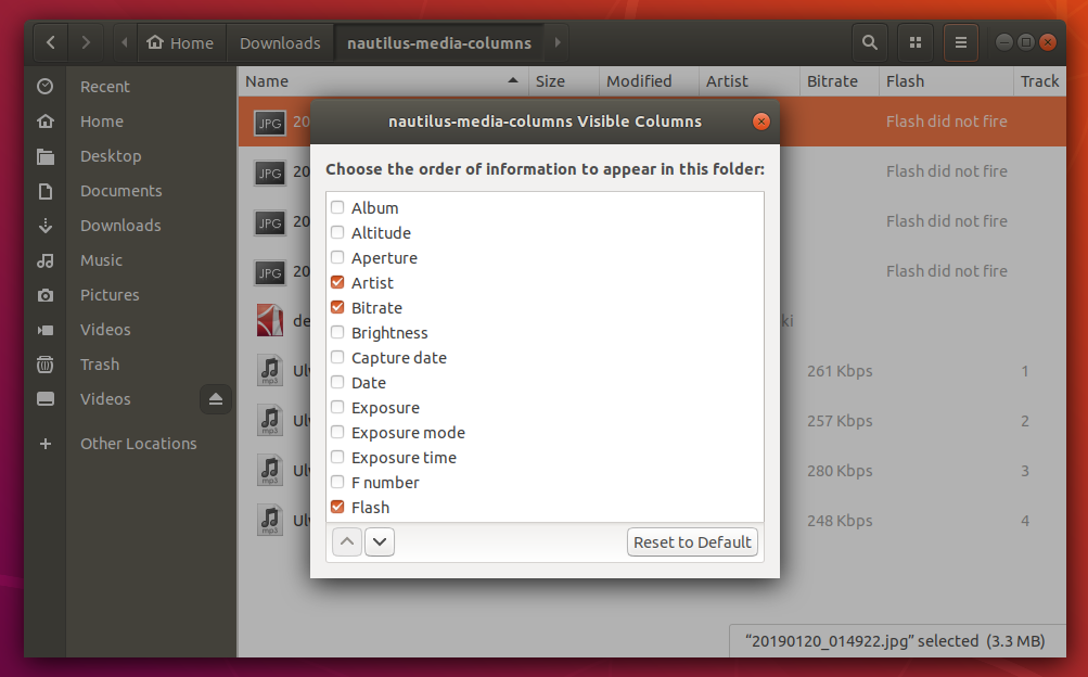 Nautilus Exif, PDF And Audio Metadata Tag Columns Extension For Ubuntu ...