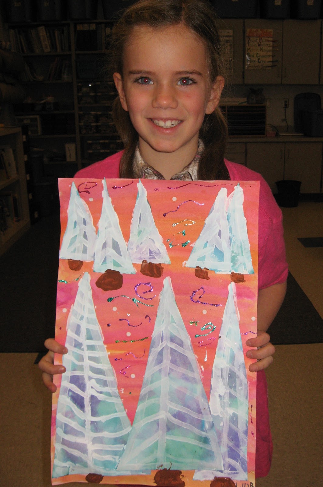 Jamestown Elementary Art Blog: 2nd grade winter trees