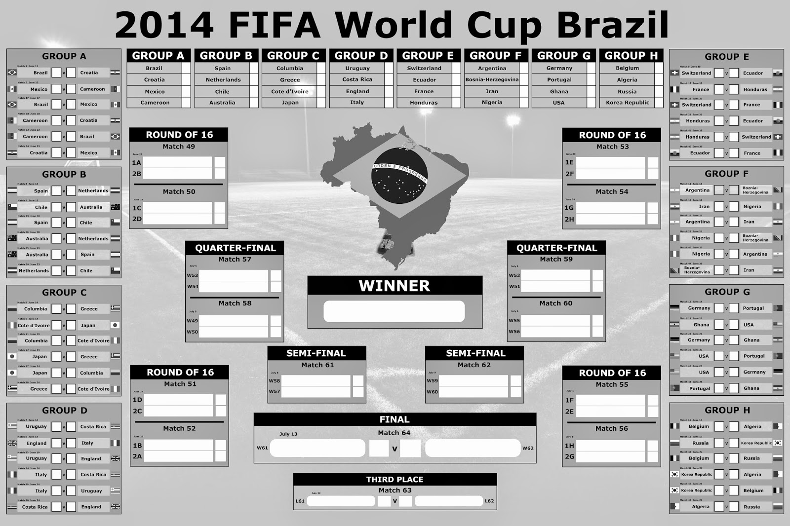 World Cup 2014 - Free Poster ~ the words