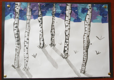 Art with Mrs Baker: Winter Birch Trees