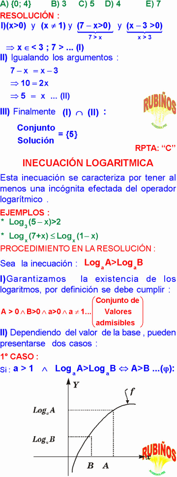 LOGARITMOS PROBLEMAS RESUELTOS