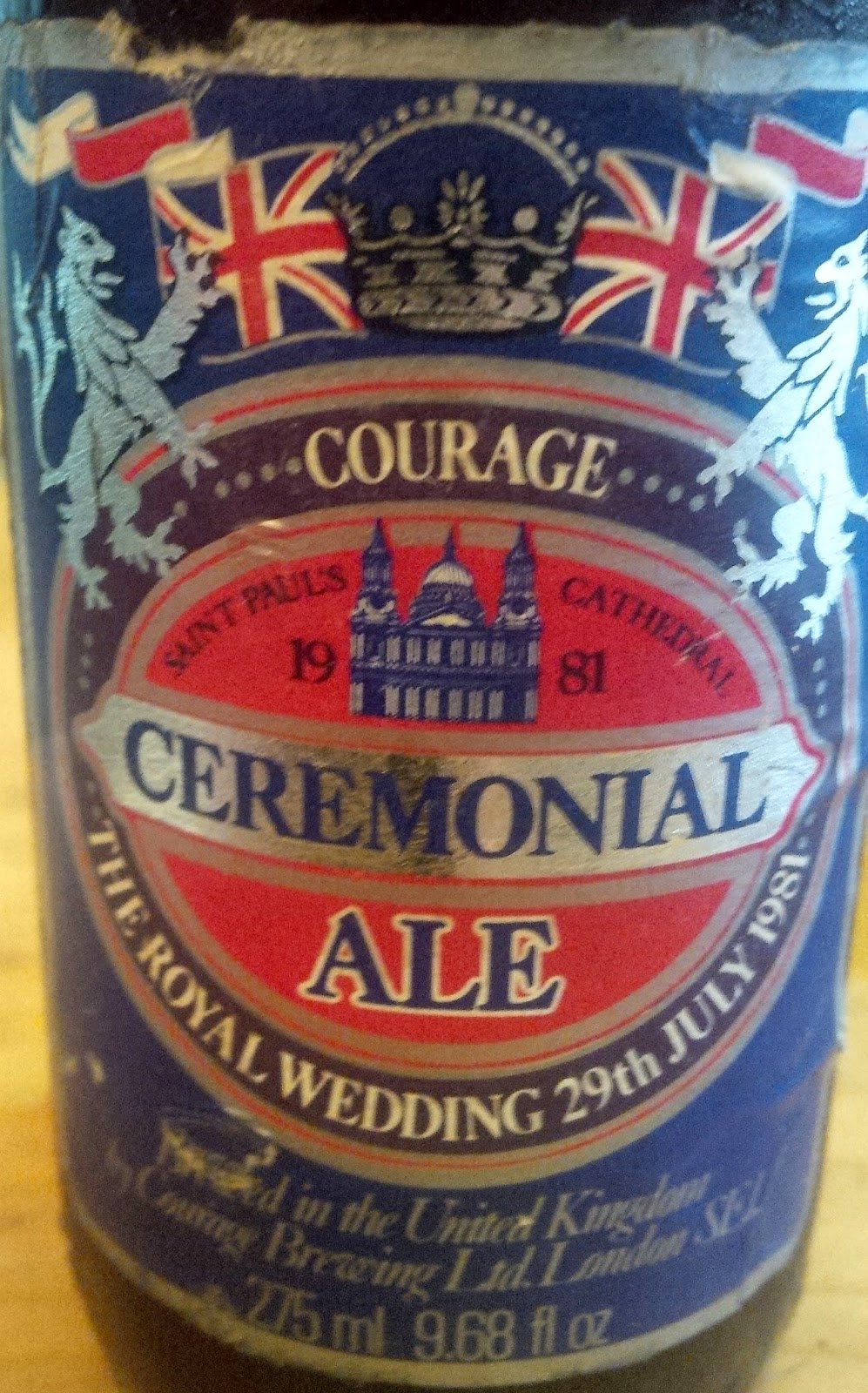 Vintage Beers: Courage Cermonial Ale The Royal Wedding 29th July 1981