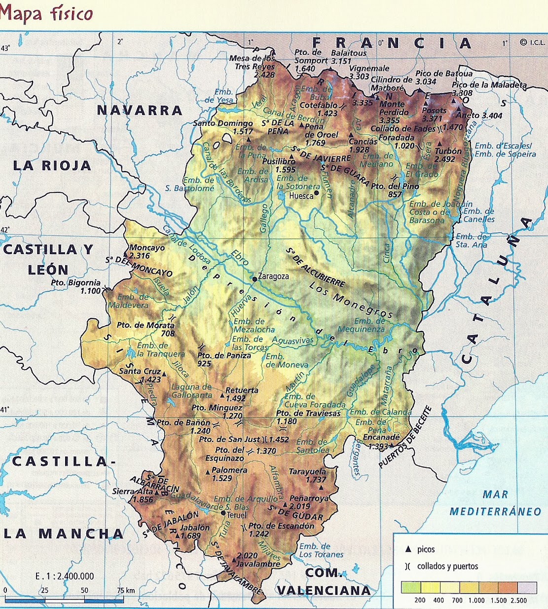 CRA Cerro de Santa Cruz: El relieve de Aragón