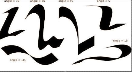 caligrafia, arte y diseño: El inkscape: ángulo de los trazos.