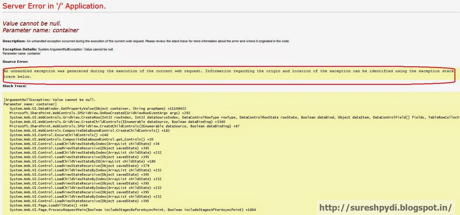 Spgrid Error In Sharepoint 2010 Systemargumentnullexception Value Cannot Be Null Parameter