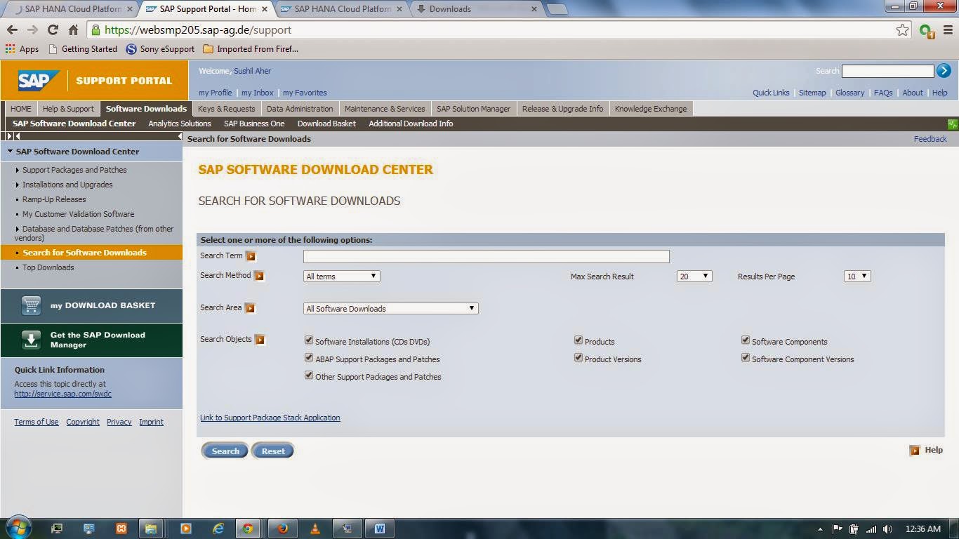 SAP HANA Technical Blogs: SAP Software Download Manager Configuration