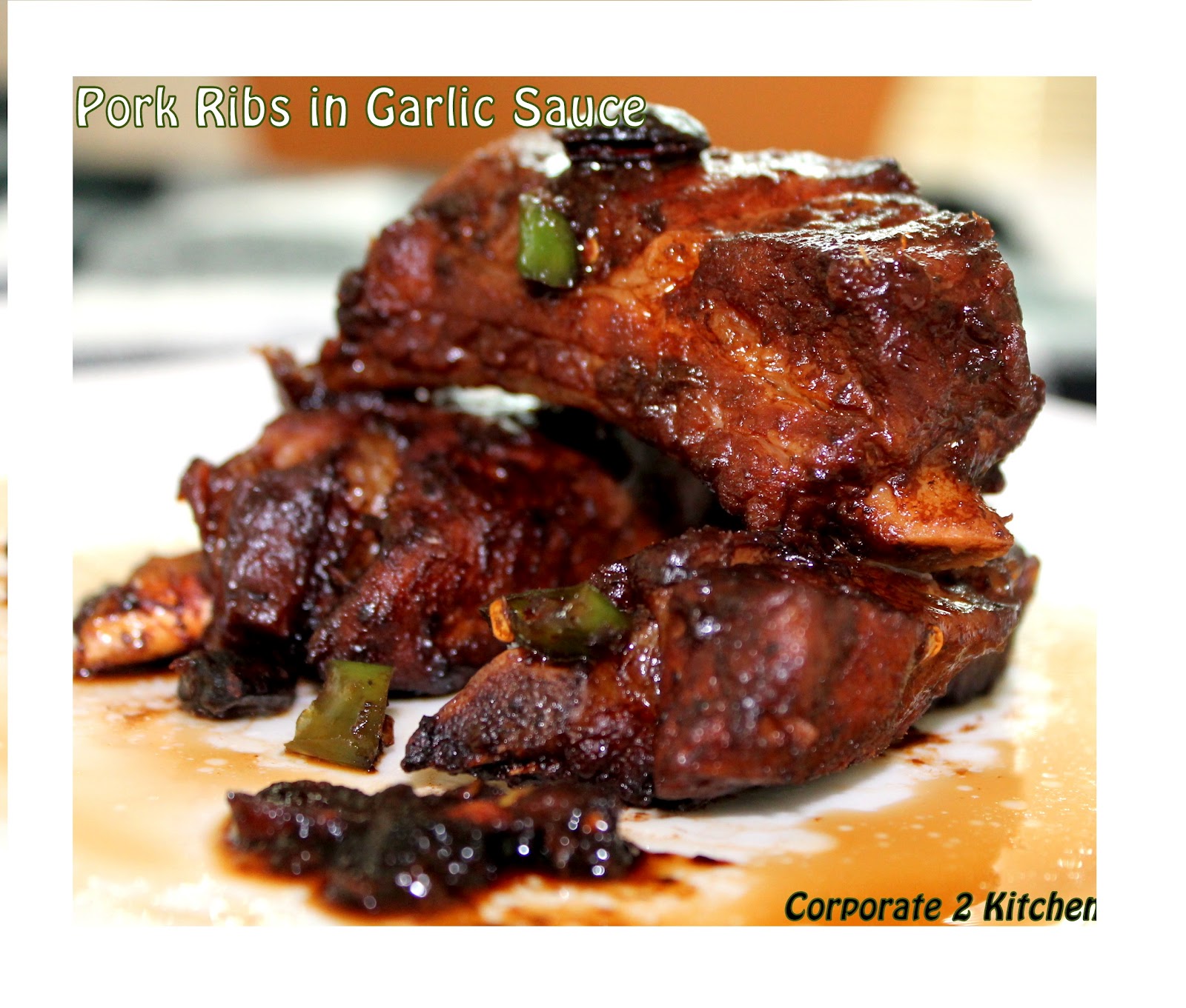 Korporate 2 Kitchen: Stewed Pork Ribs in Garlic Sauce