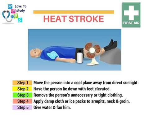 Health Tips: First Aid Management of HEAT STROKE