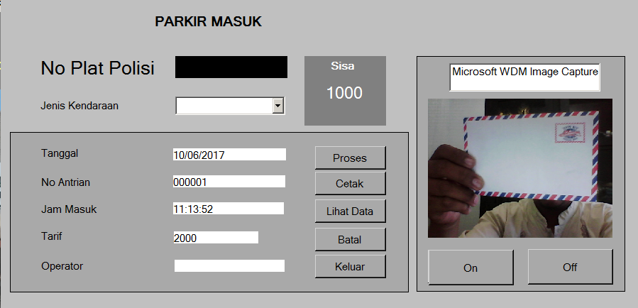 Aplikasi Parkir sederhana pemanfaatan web cam dengan VB NET dan ...