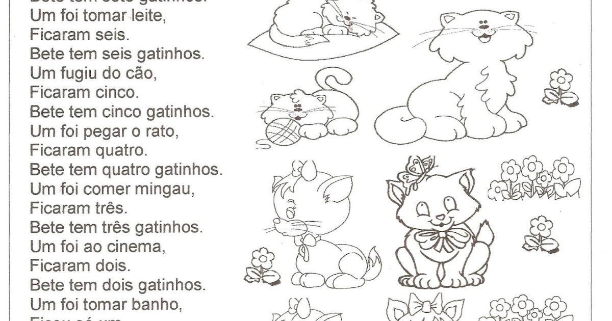 Texto "Os sete gatinhos" 2º ano ~ Atividades Escolares