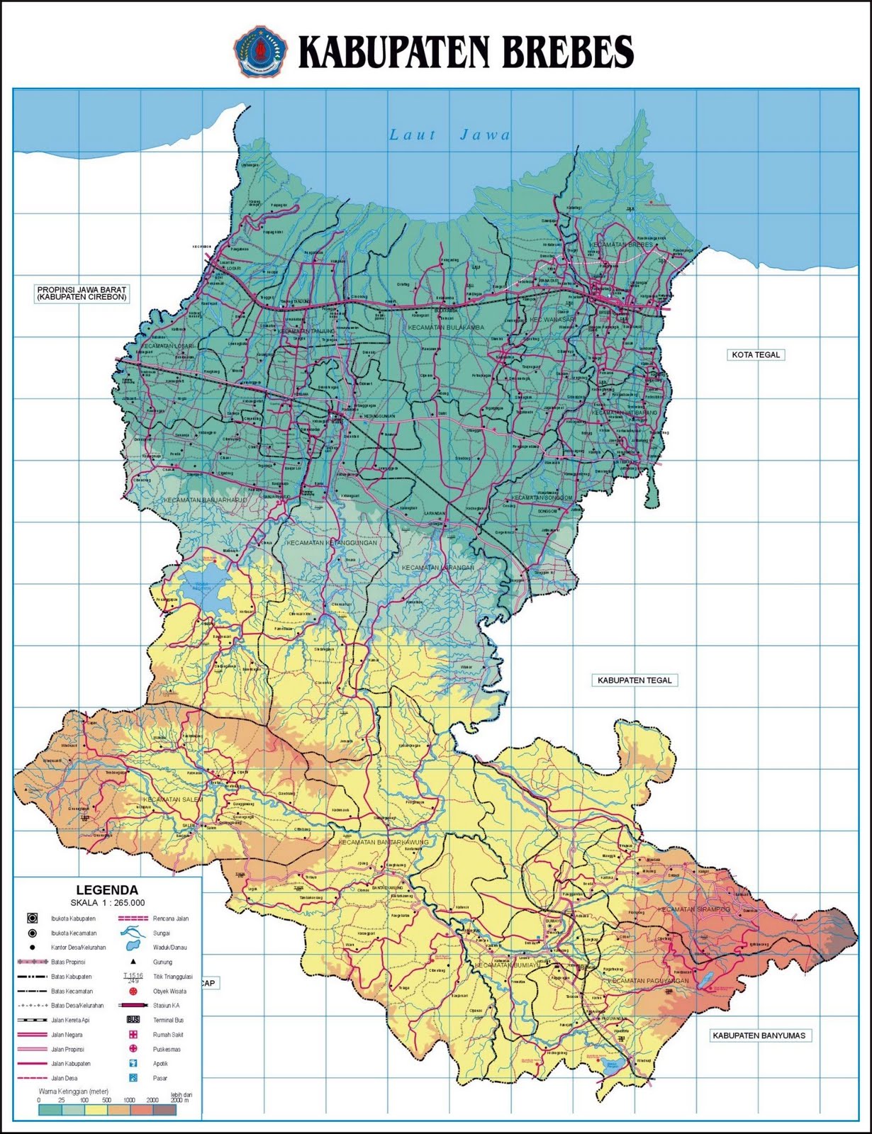 Peta Kabupaten Brebes