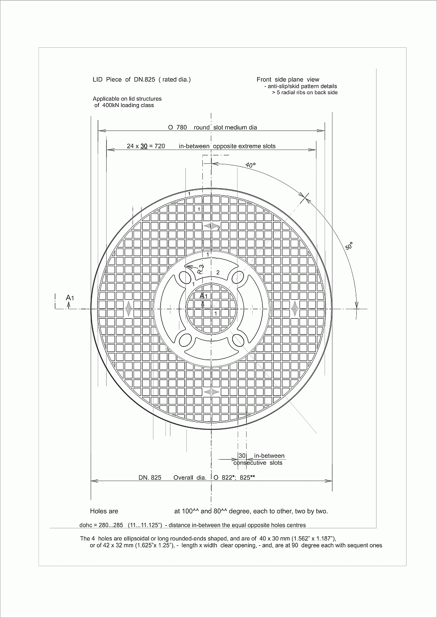 Municipal Castings: DN825 - Ductile iron manhole cover - Loading class ...