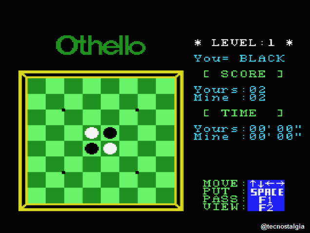 8 Bits Wiki: Othello Sony 1983 (MSX)