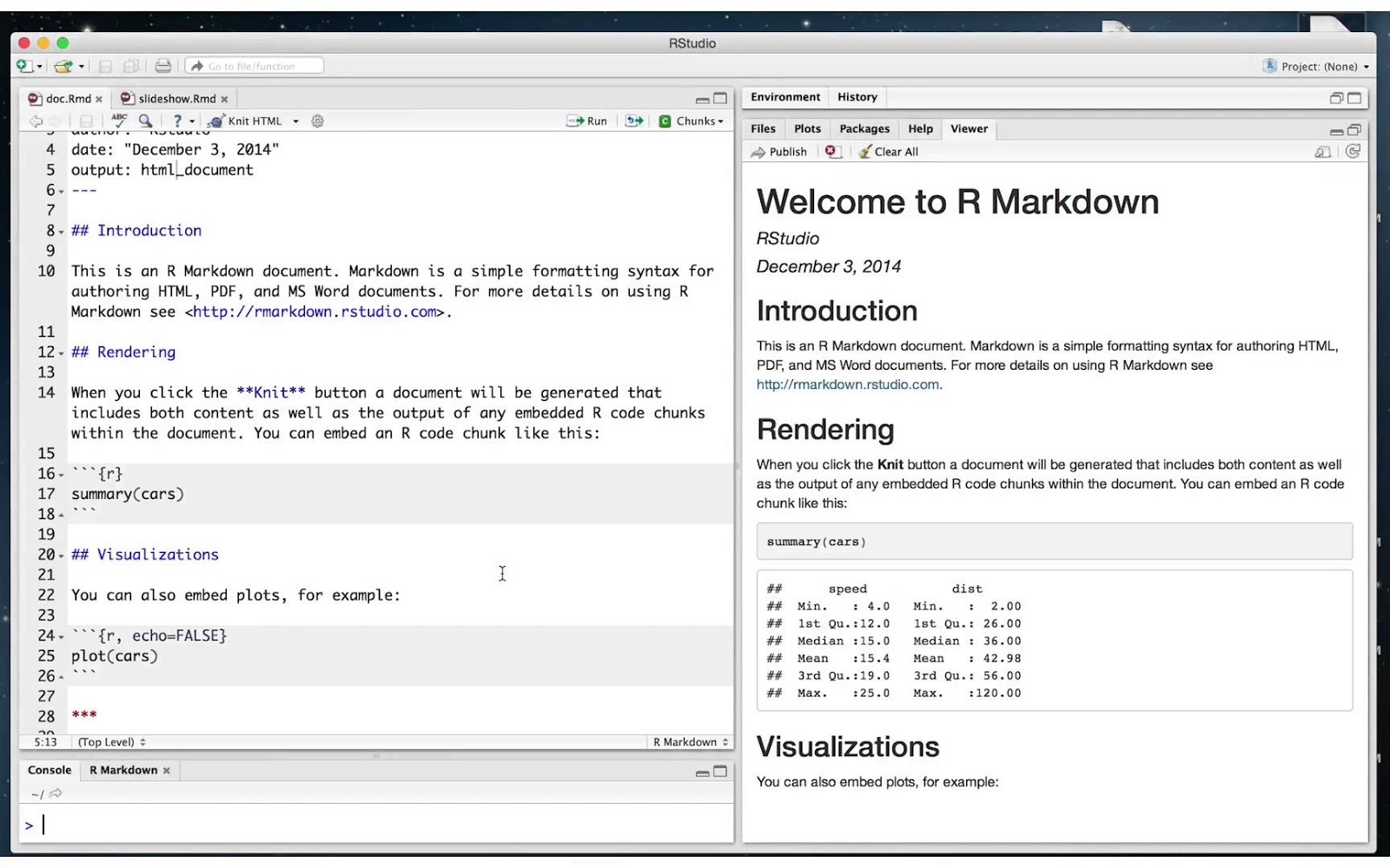 Markdown, Knitr y Rstudio