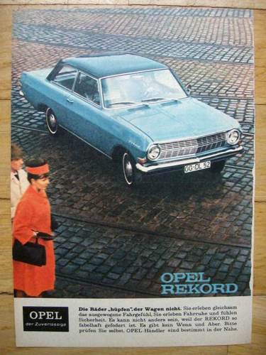 Opel Rekord A & B: ebay: Opel Rekord A, Werbung advert pubblicitta, 1964