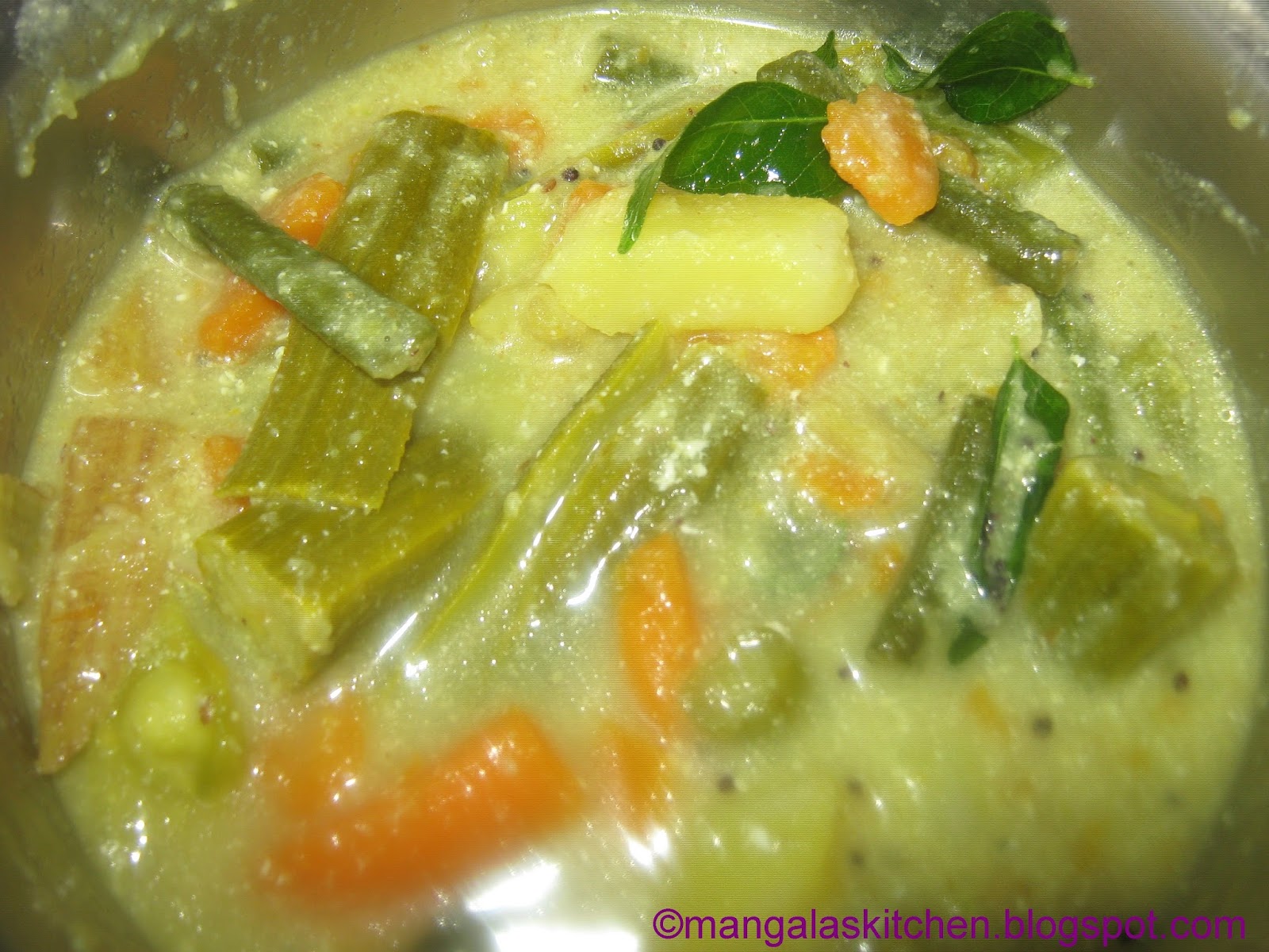 Summer Special Aviyal (Avial) - Mixed Vegetables cooked in Coconut ...