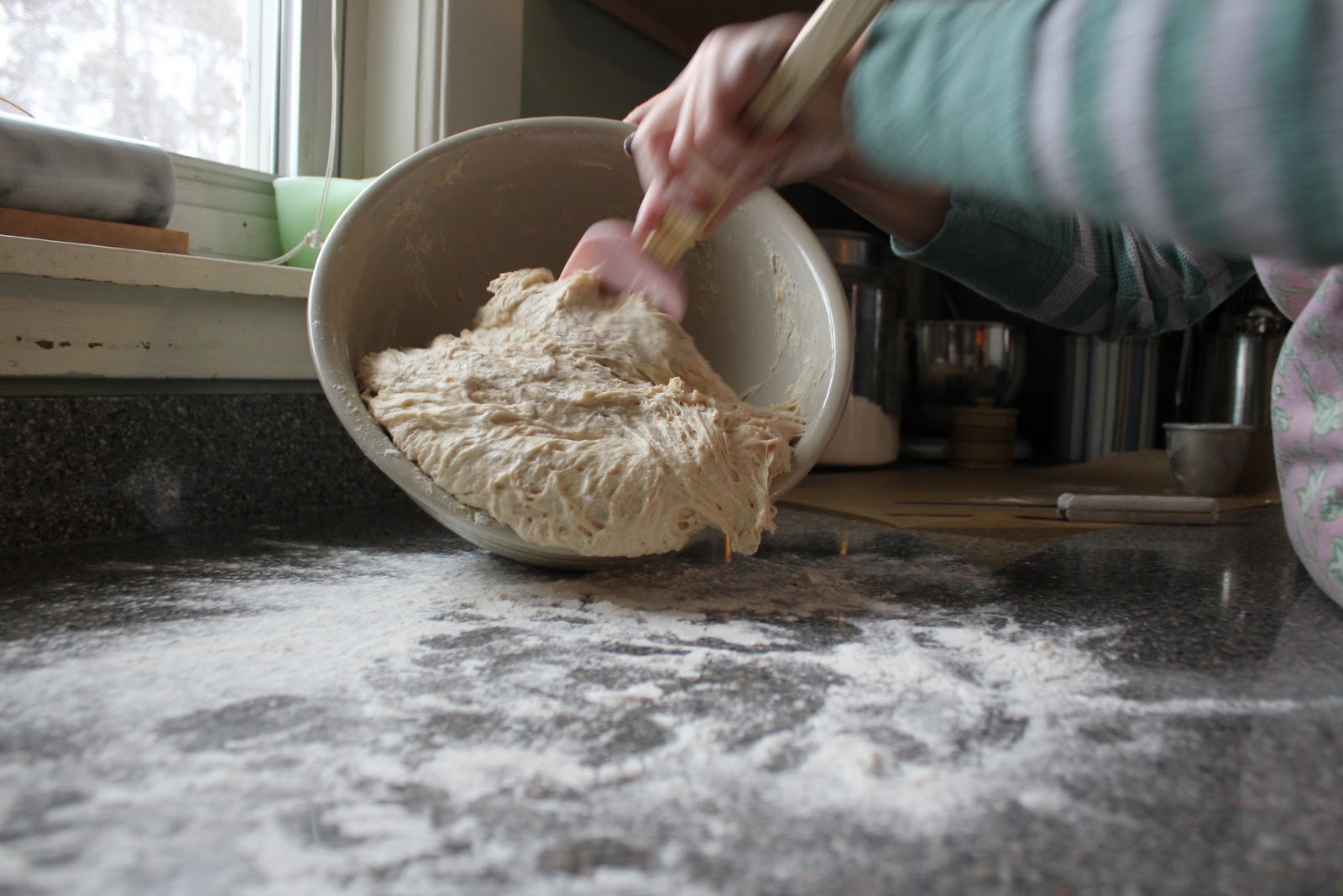 French Boule Rolls with Garlic Dipping Oil