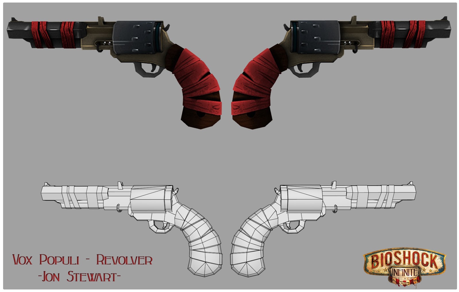 Jon Stewart: Low Poly Vox Revolver Texture