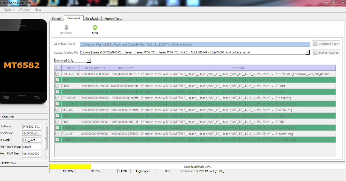 Hasee W50 T2 MT6582 Tiếng Việt thêm Chplay rom flashtool ok