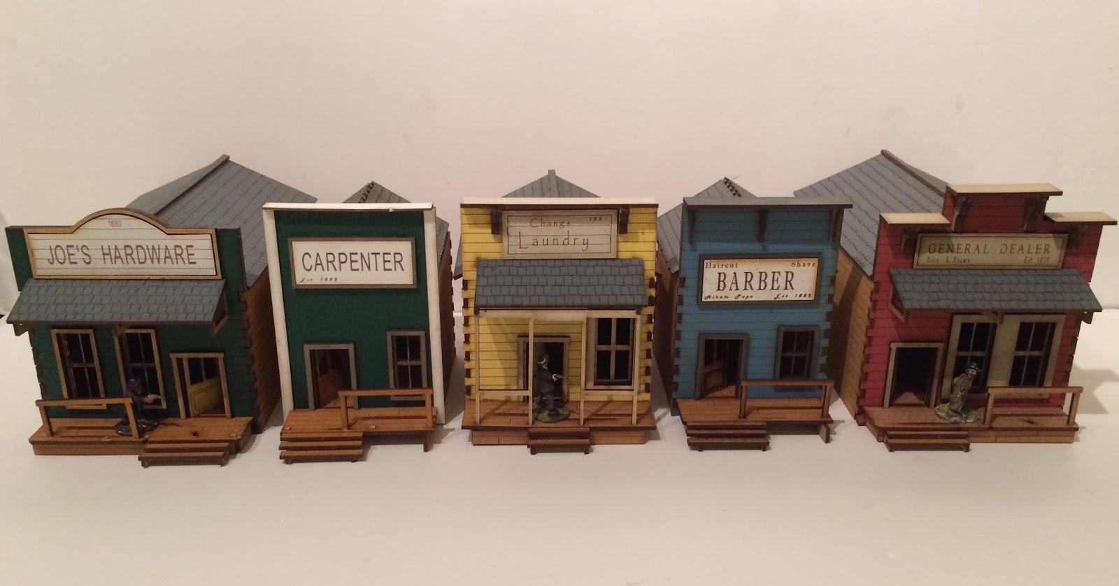 Empires At War Blog: 28mm SET OF 5 ready made OLD WEST BUILDINGS for ...
