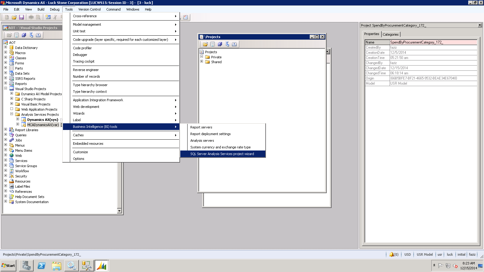 Farhan Ali: Update the Cubes in dynamics AX 2012 using Visual Studio