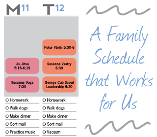 Free Ideas: Creating a weekly family schedule