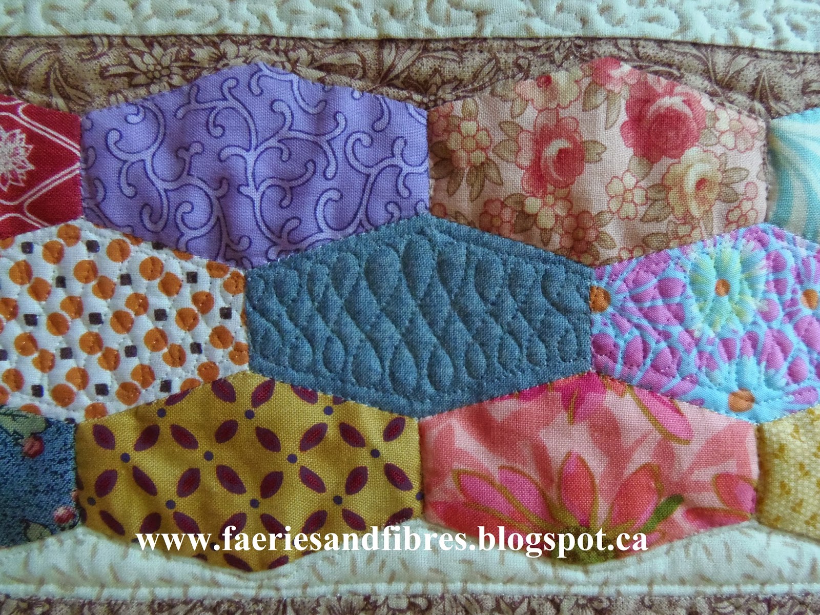 Faeries and Fibres: The back of the Anna quilt
