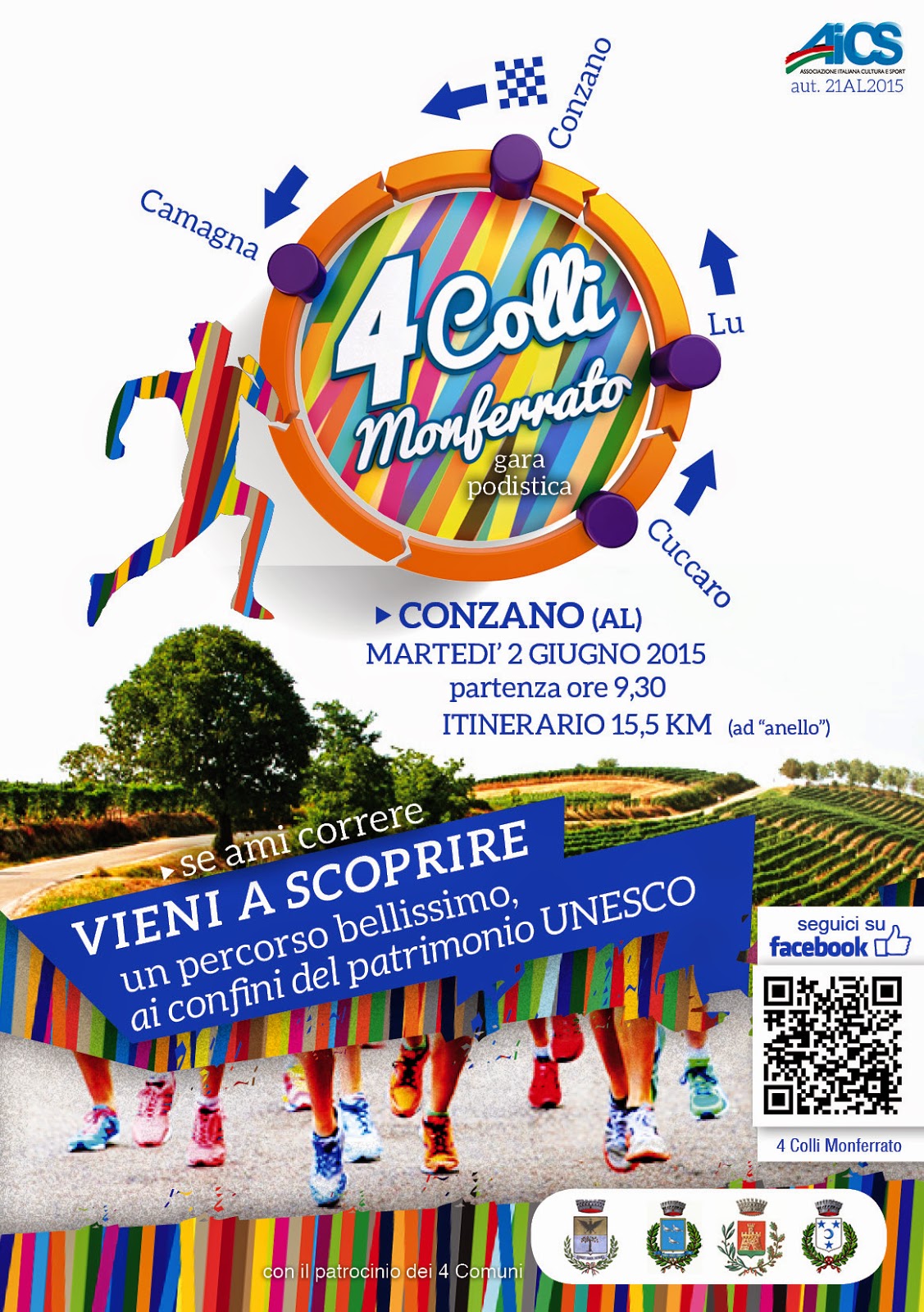Genova di corsa: 4 Colli Monferrato - comunicato e locandina