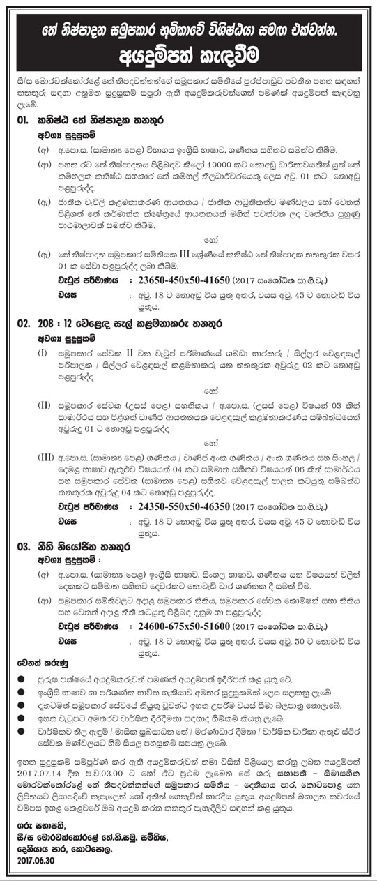 Sri Lankan Job Vacancies Paper Advertisements
