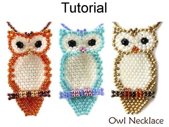 More Gorgeous Beaded Owl Pendant Tutorials / The Beading Gem