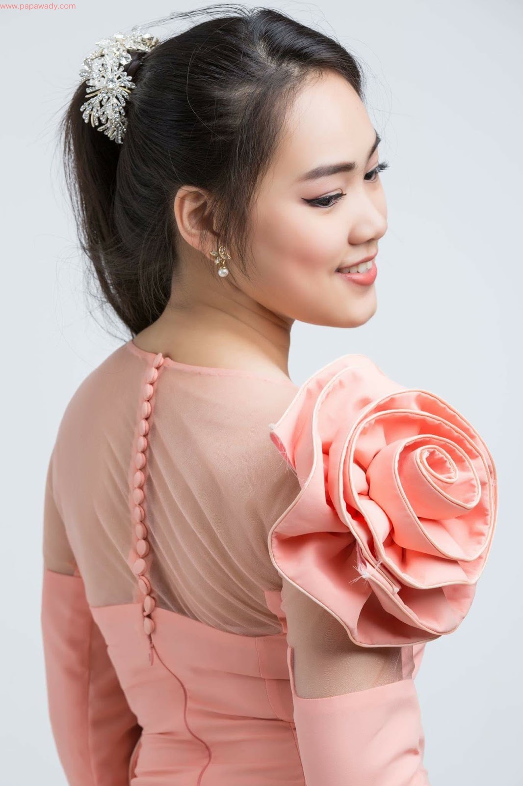 Yoon Yoon Studio Fashion Photoshoot In Pink Dress