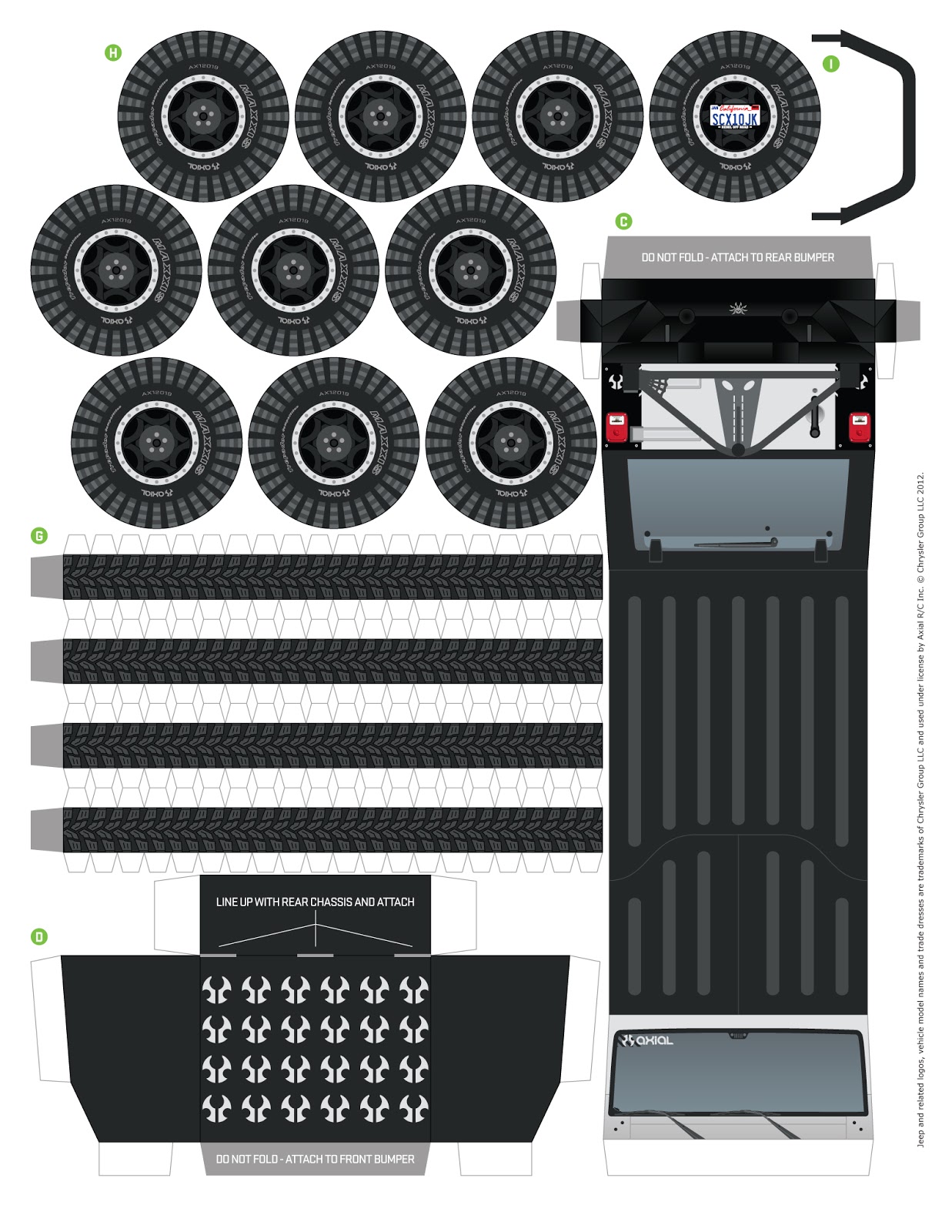 SP. Papel Modelismo: PaperCraft - 2012 Jeep Wrangler Unlimited Rubicon