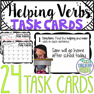 Best Seller Alert ----->>> Helping Verb Task Cards - Education Lahne