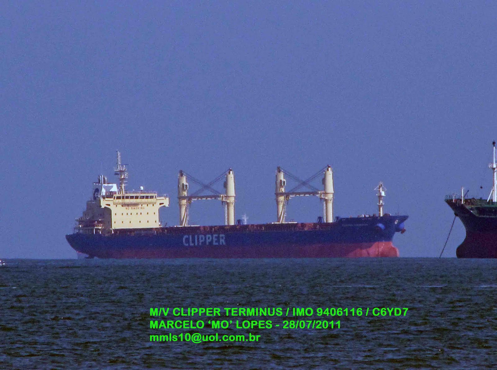 Santos Shiplovers: M/V Clipper Terminus / C6YD7 - Fundeado na Barra ...