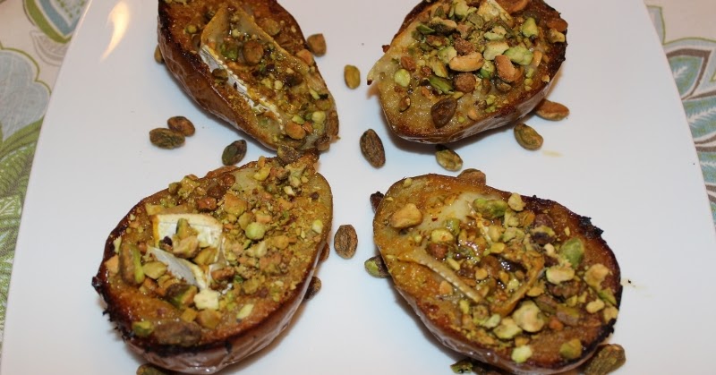 Front Range Fork And Cork: Roasted Pears with Brie and Pistachios