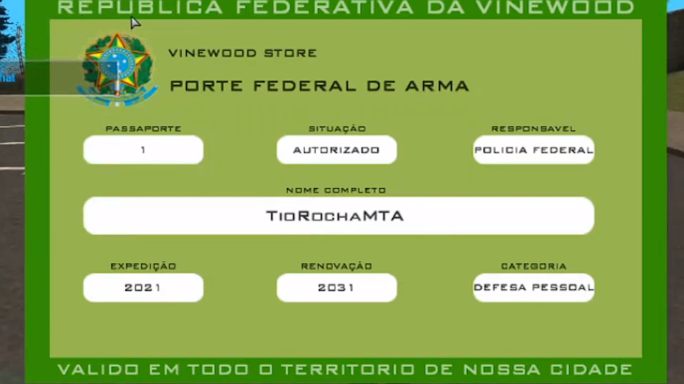 SISTEMA DE PORTE DE ARMAS - DROP - MTA Brasil