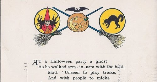 Nothing But Limericks: At A Halloween Party A Ghost - A Vintage ...