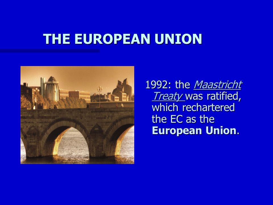 The Treaty on European Union (the Treaty of Maastricht)