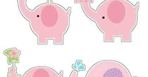 Elefantitos en Rosa: Toppers para Tartas, Tortas, Pasteles, Bizcochos o ...