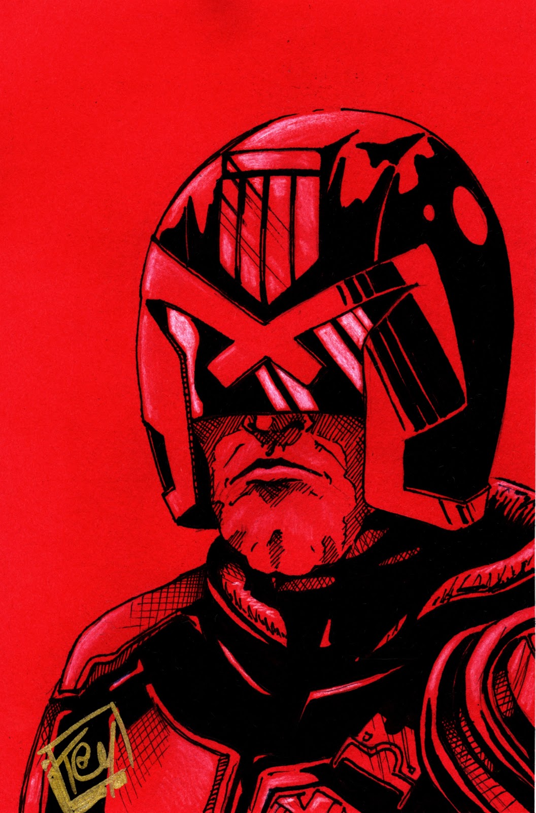 Taylor's Sweet Little Art and Nerd Site: Pin-up of the Day- Dredd!